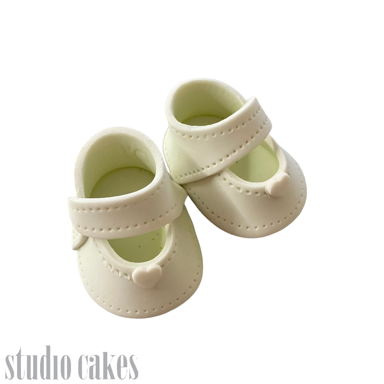 Sugar Toppers - Baby Booties Green – Studio Cakes