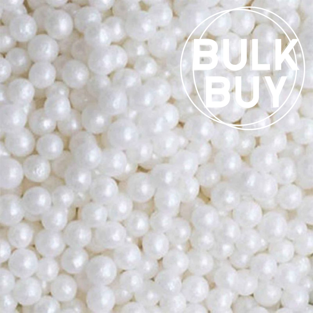 Cachous - White Bulk Buy Sugar Pearls – Studio Cakes