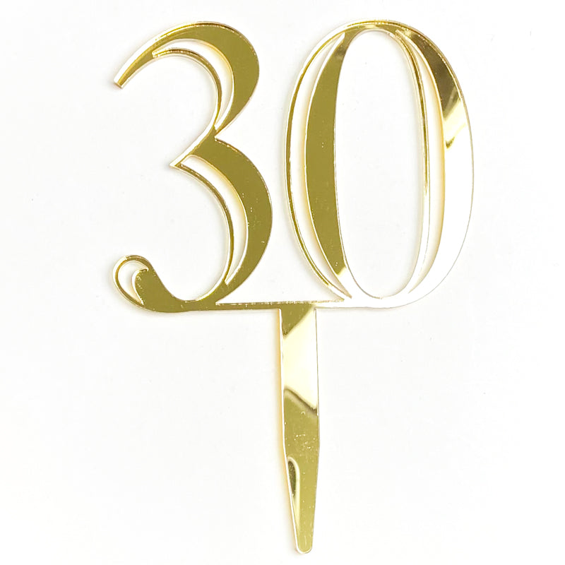 Double-Digit Number Toppers - Gold Mirror – Studio Cakes