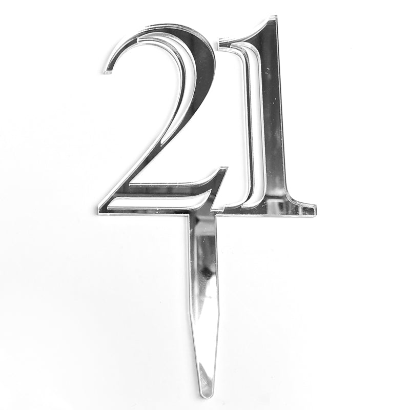 Double-Digit Number Toppers - Silver Mirror – Studio Cakes